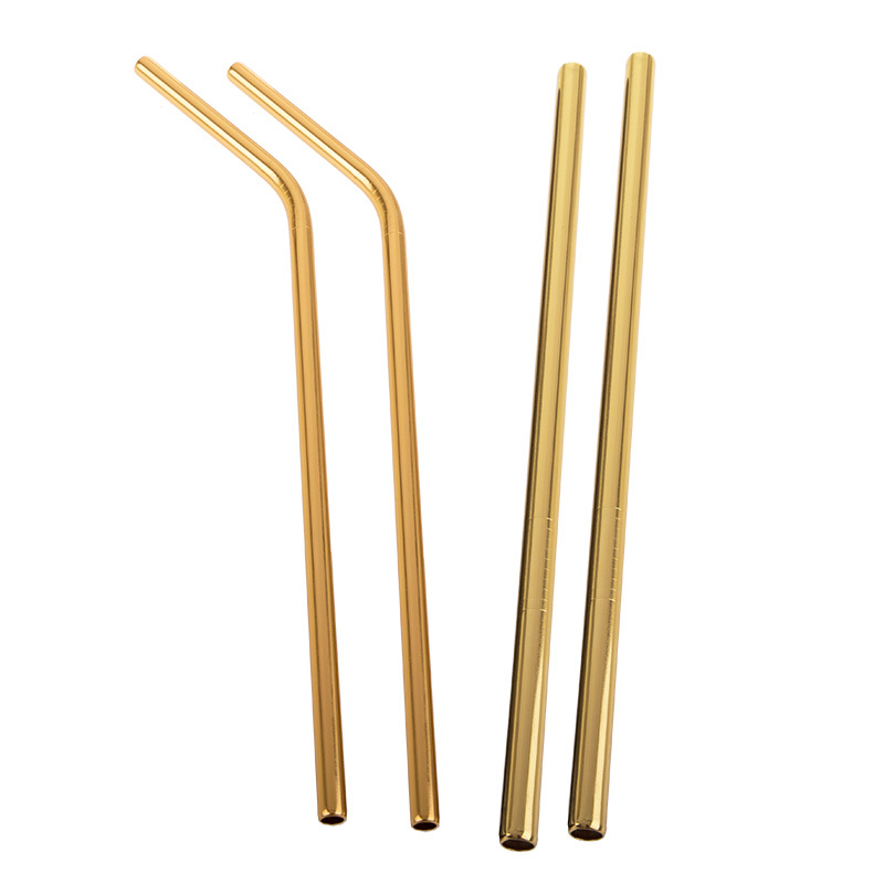 Stainless Steel Reusable Straws - Gold